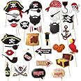 Amazon.com: Funny Pirate Party Supplies,Pirate Photo Booth Props ...