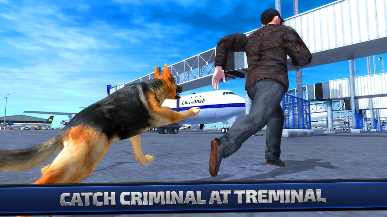 Police Dog Airport Security Adventure Simulator 3D: Criminal Gangster ...
