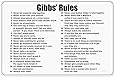 Amazon.com: CJ Artisans 12x8 Gibbs' Rules Aluminum Sign (Horizontal ...