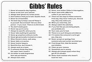 Amazon.com: CJ Artisans 12x8 Gibbs' Rules Aluminum Sign (Horizontal ...