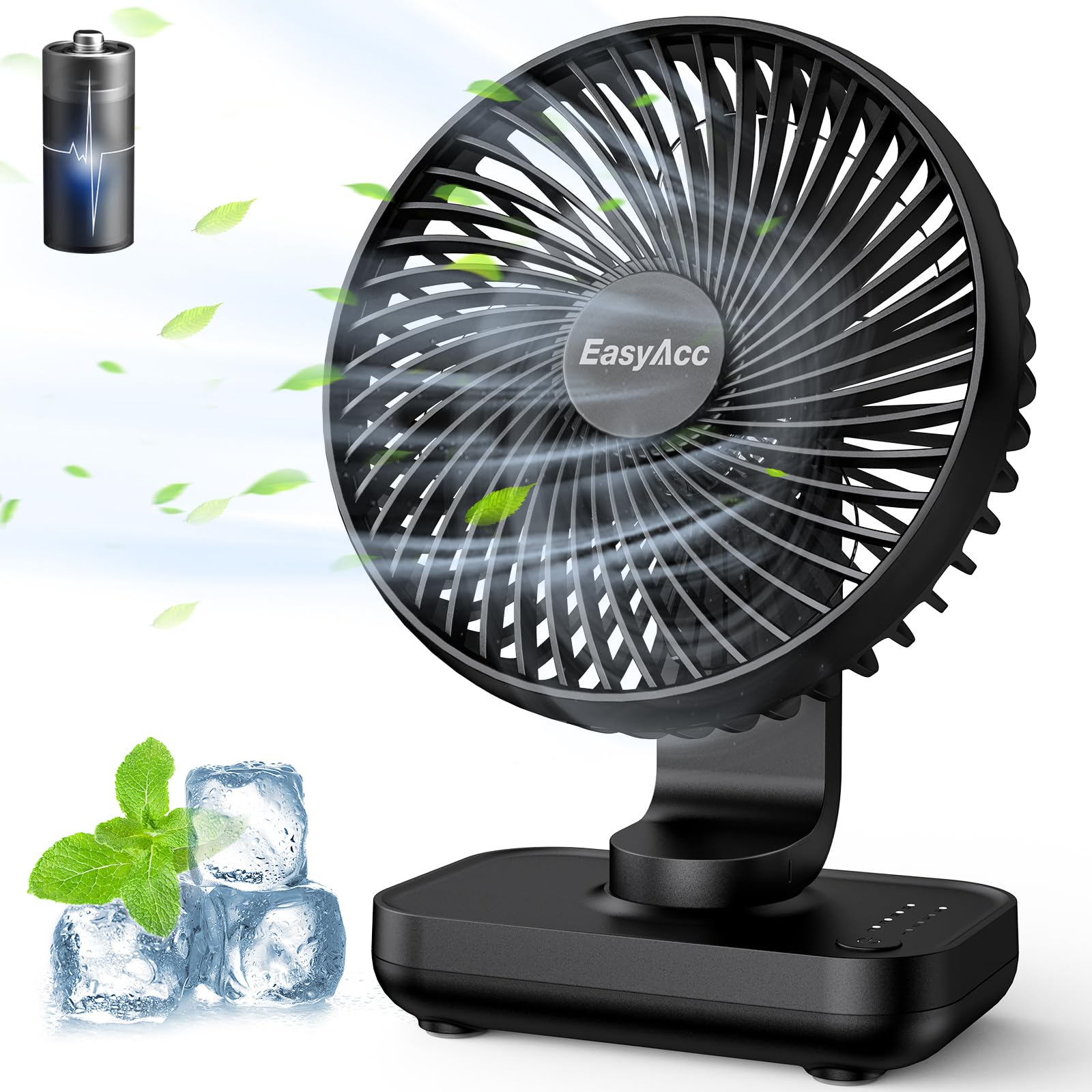 Mua EasyAcc Small Desk Fan 4000 Battery Fan, 5-23 Working Time ...