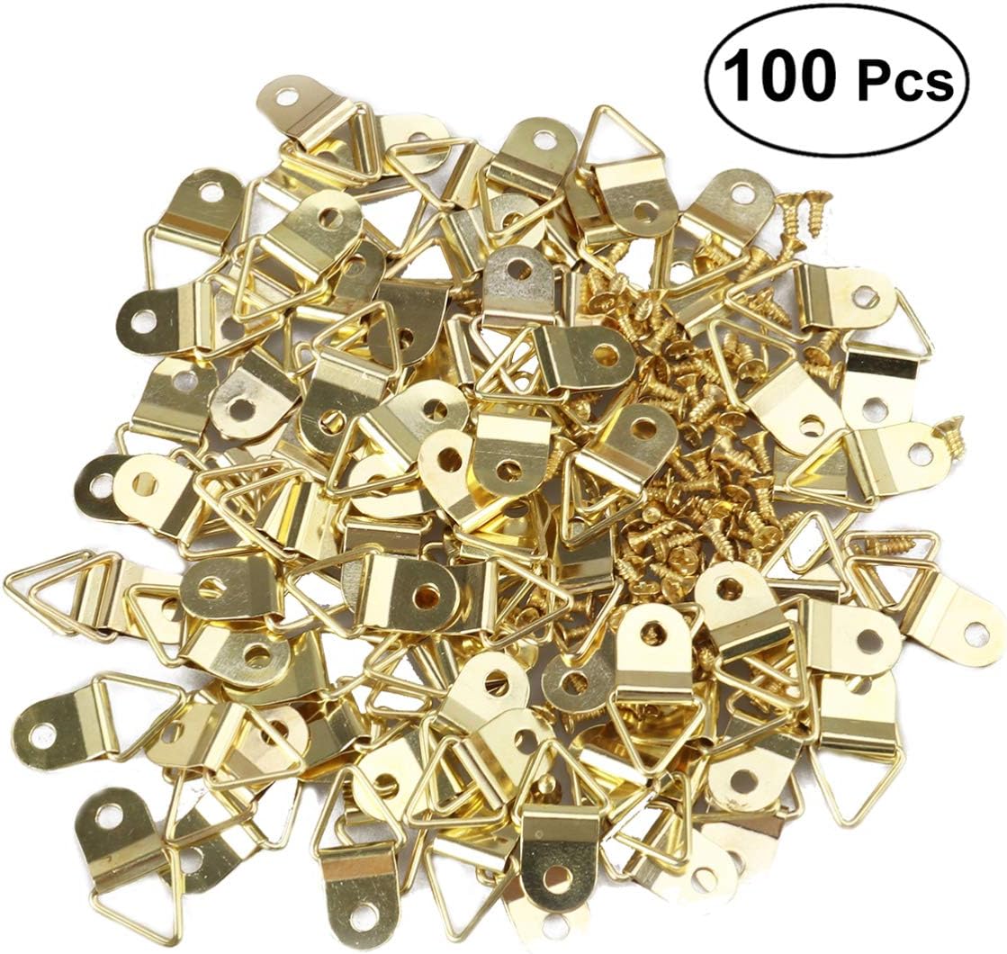 Winomo picture hangers, 50 pieces, small, triangular D-ring, single ...