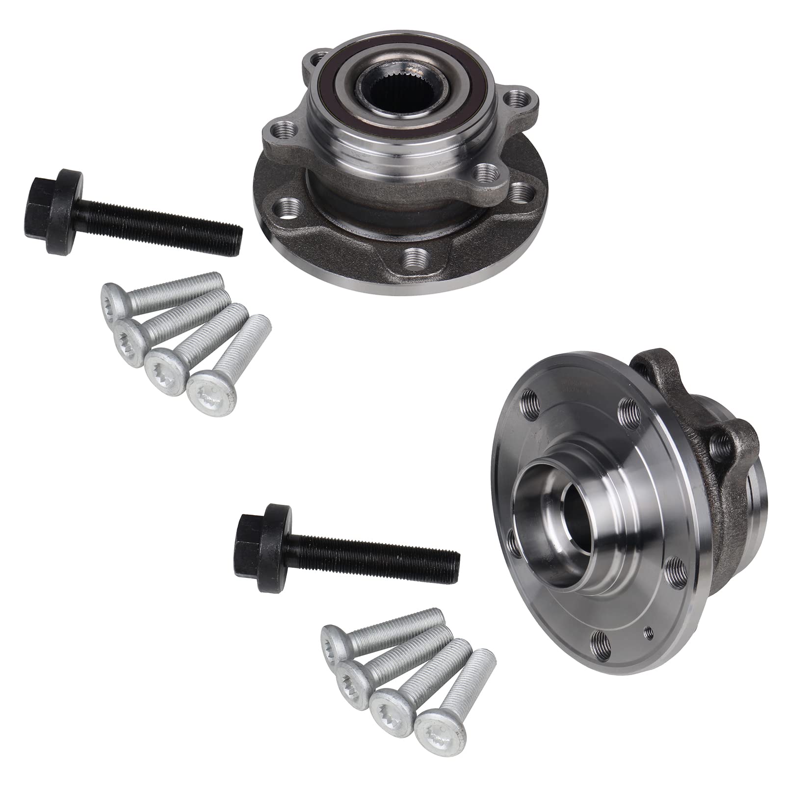 KUSATEC 513253-K 2PCS Front/Rear Wheel Bearing and Hub Assembly Fit For ...