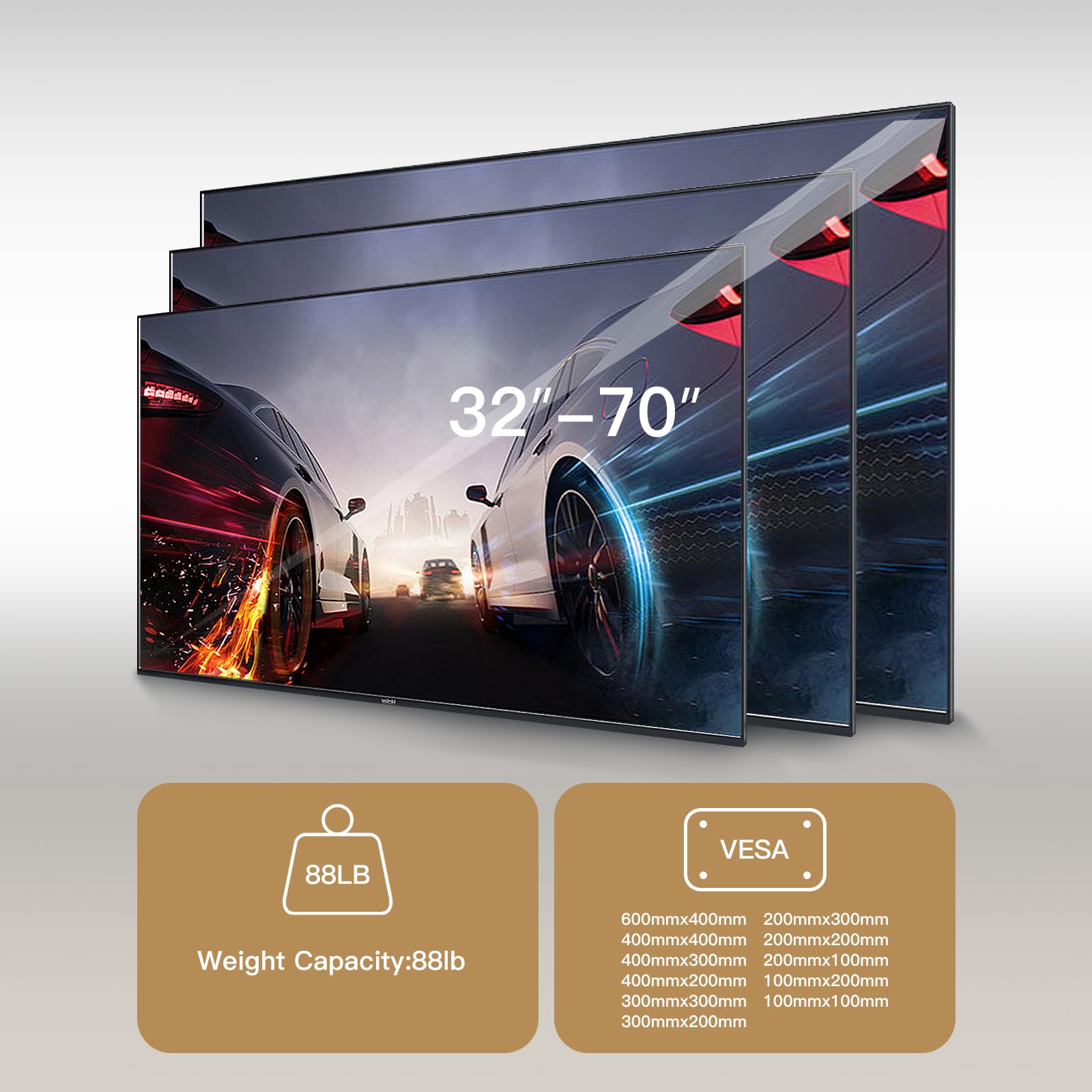 Mua 33’’ Extension Long Arm Single Stud Corner TV Mount, Full Motion TV ...