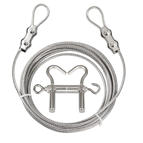 Clotheslines,20ft Portable Windproof Clothes Rope Line with Stainless ...