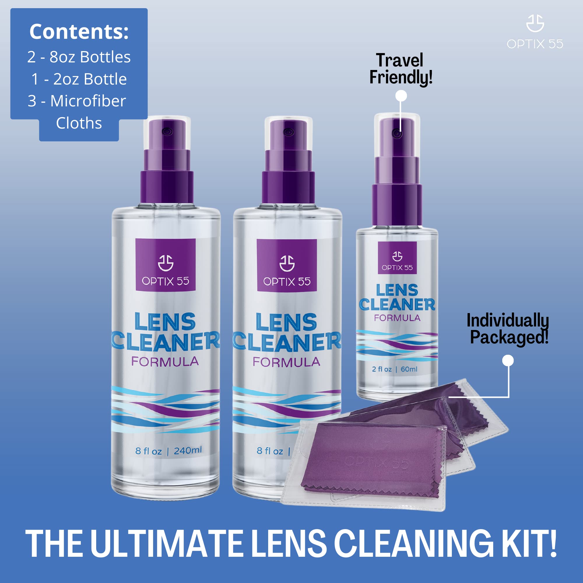 Mua Optix 55 Lens Cleaner Spray Kit - Alcohol & Ammonia Free | (2) 8oz ...