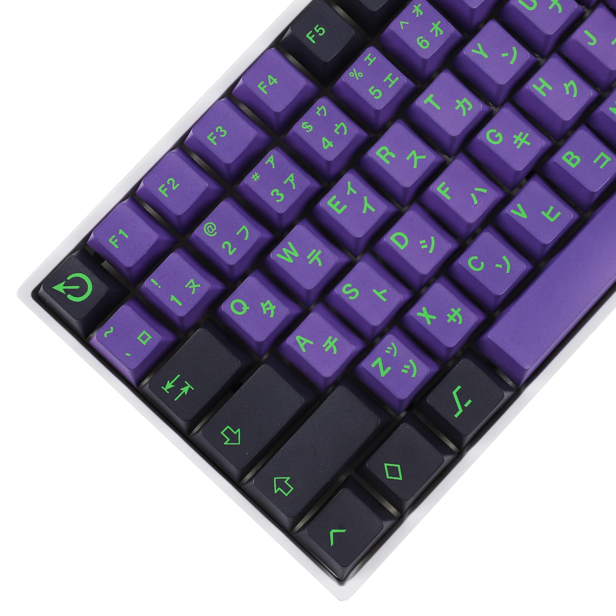 YMDK 129 Key Mecha 01 Purple Cherry Profile Five Side Dye Sub Keycaps ...