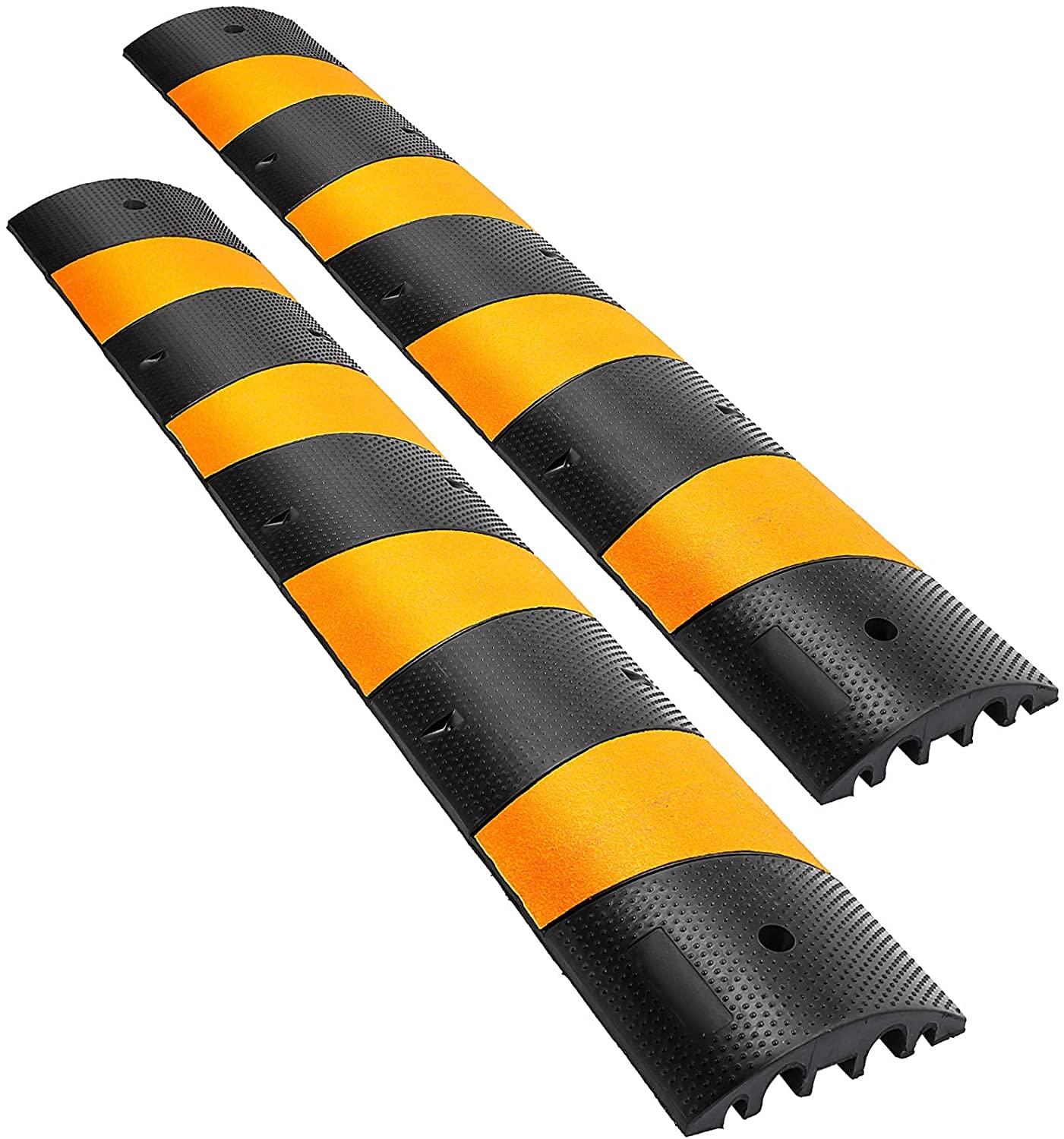 VEVOR 2PCS 6 FT Rubber Speed Bump Driveway, Heavy Duty Cable Floor Cord ...
