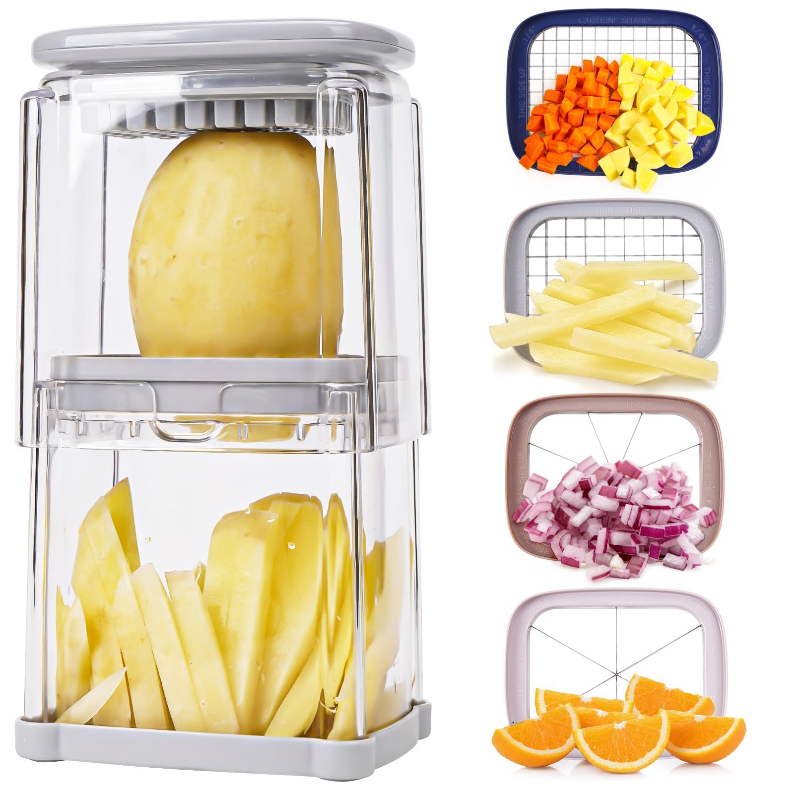 Kitchen gadgets food chopper with container.4 in 1 chopper vegetable ...