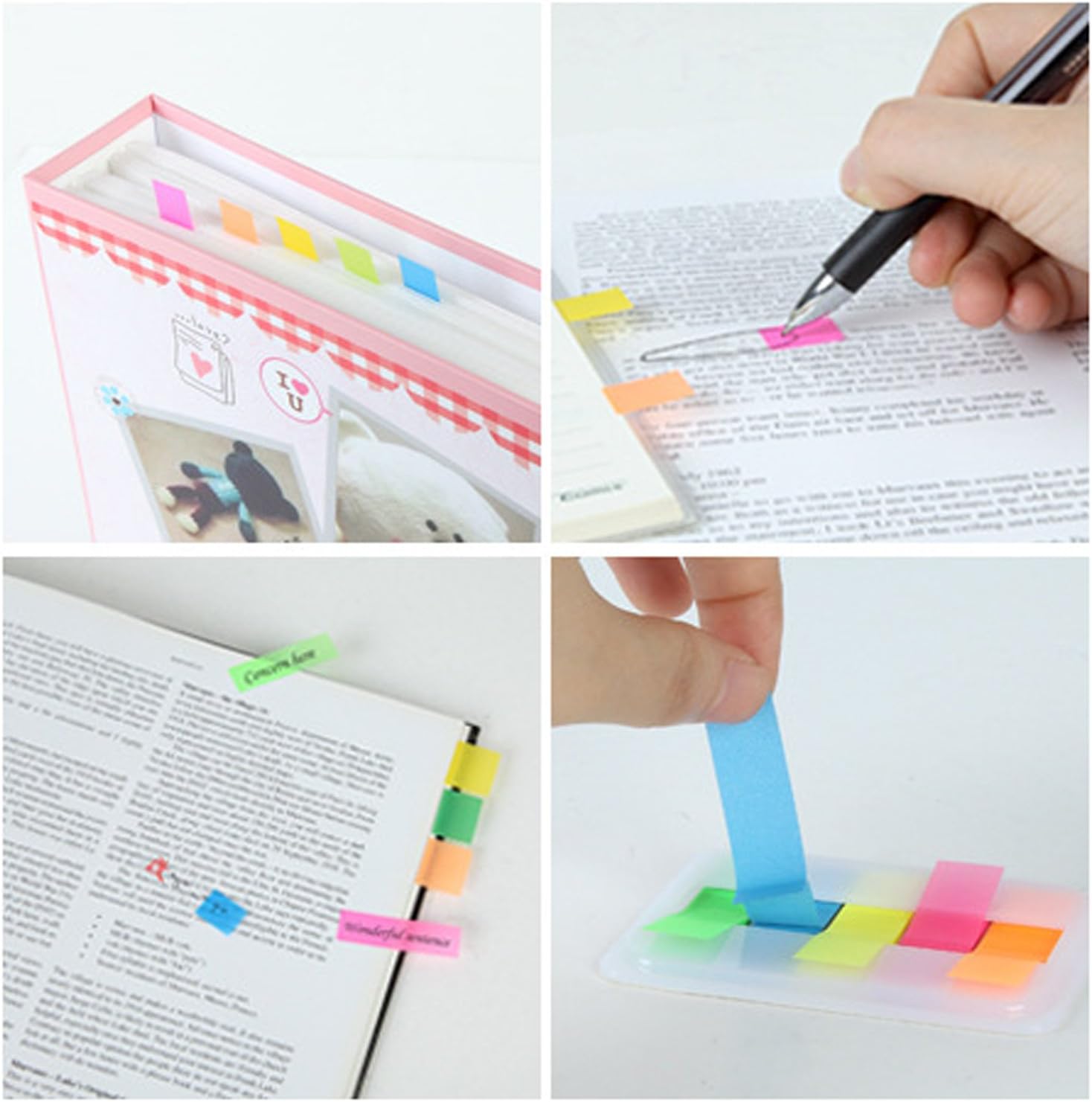 2200 Pieces Sticky Notes Index Label Text Highlighter Strips ...