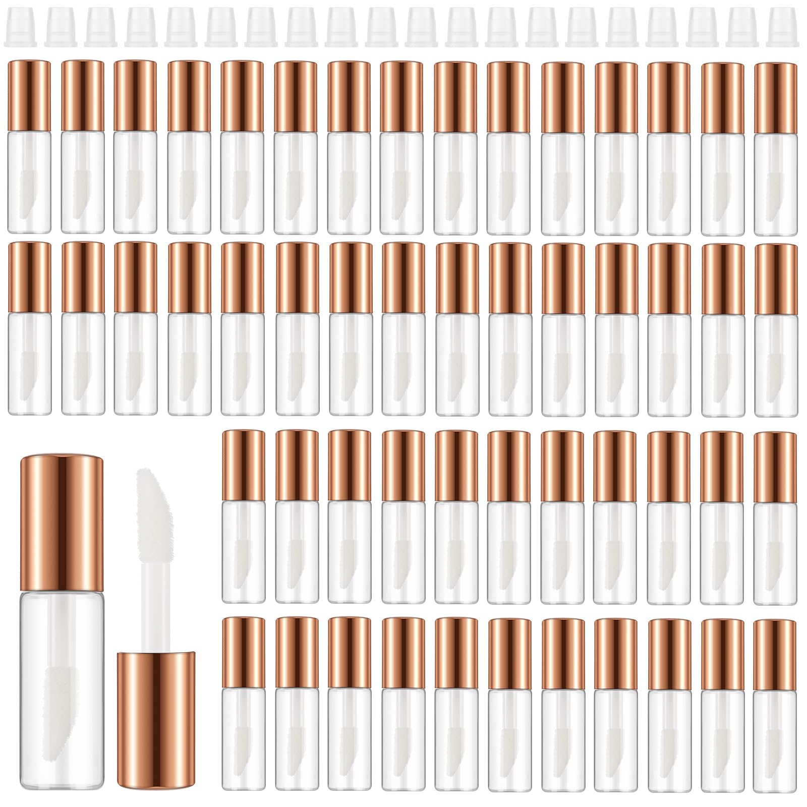 Jinei 150 Pcs Clear Empty Lip Balm Bottles 1.2ml Mini Lip Gloss Tubes ...