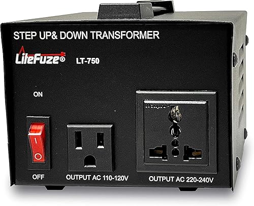LiteFuze 750 Watt Voltage Converter Transformer Step Up/Down - 110v to ...