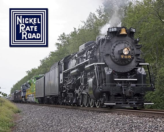Amazon.com: Nickel Plate Road 765 Logo Photo 8" x 10" Metal Sign ...