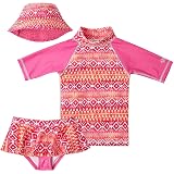 Amazon.com: UV SKINZ UPF 50+ Girls' 3-Piece Swim Set: Clothing, Shoes ...