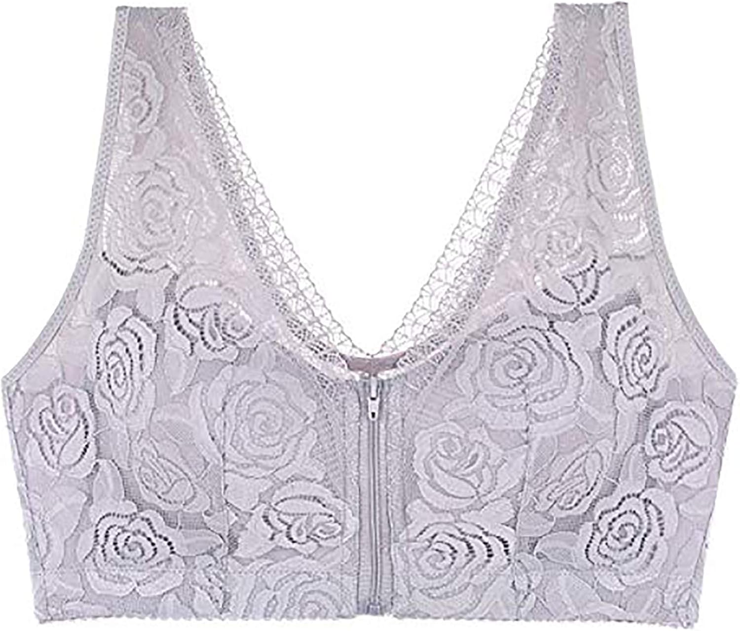 DJRH BH-Lift-Spitze-Frontverschluss Zip-BH, Frauen-Reißverschluss Front ...