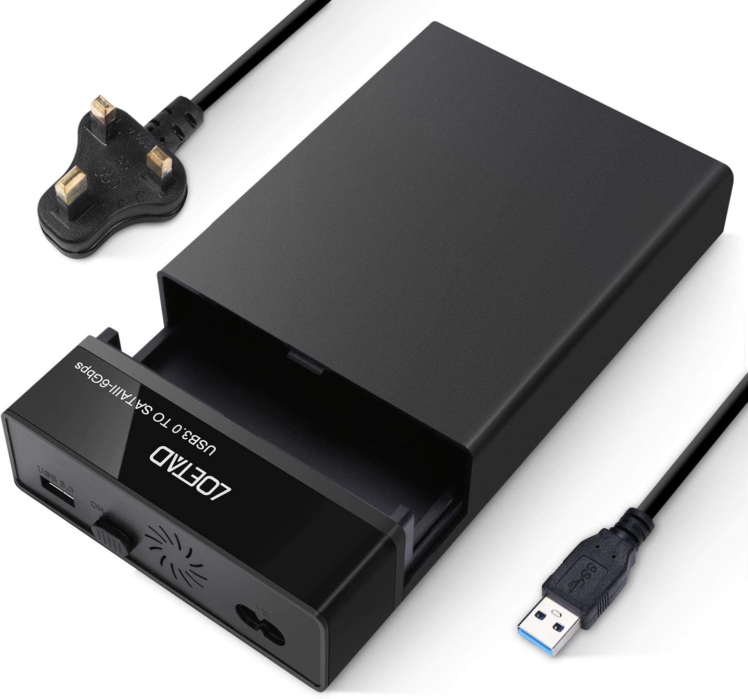 LOETAD Hard Drive Enclosure 3.5 2.5 Inch USB 3.0 External Disk Caddy ...