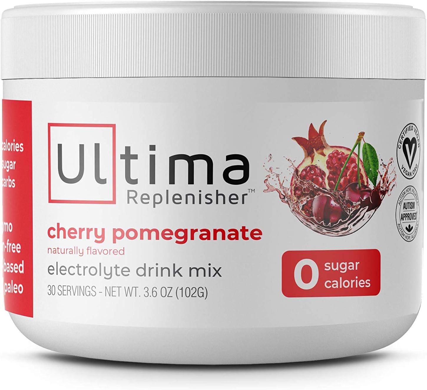 Ultima Replenisher Electrolyte Powder 30 Serving Canister, Cherry ...