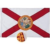 Amazon.com : TOPFLAGS Florida Flag 3x5 Feet Made in USA Embroidery ...
