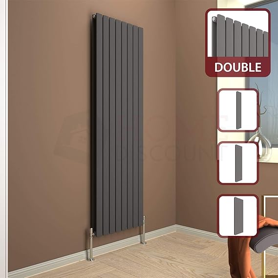 Home Discount Heat Vida Modena Double Vertical Radiator, 180 x 40 Cm ...