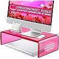 Amazon.com: NovaMode Acrylic Monitor Stand - Ergonomic Desk Riser for ...