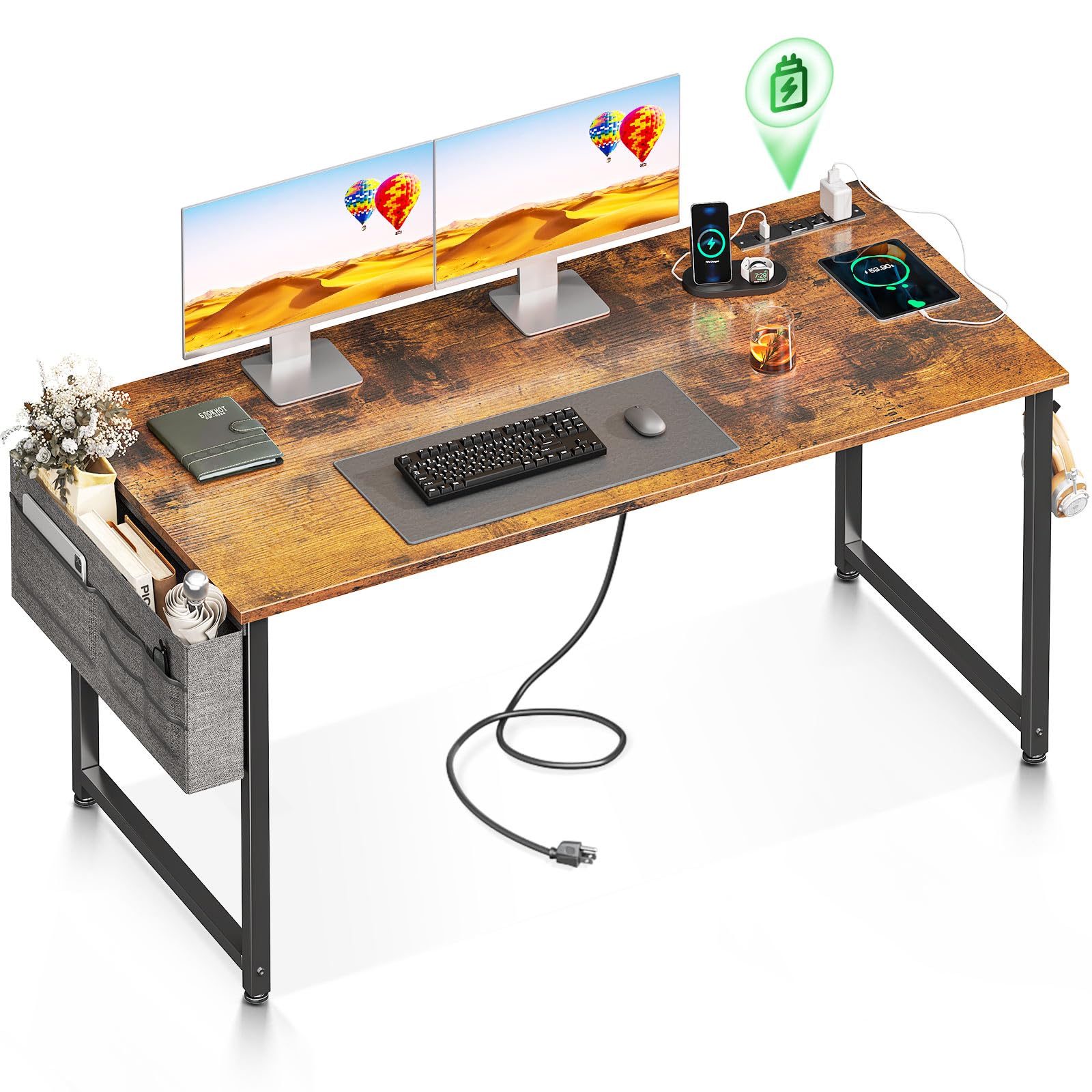 ODK Computer Desk - 55 Inch Office Writing Desk For Home, Student Study ...