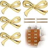DOITOOL Brass Bow Shape Cabinets Knobs Gold Drawer Pulls Decorative Bow Knobs Cupboard Pull ...