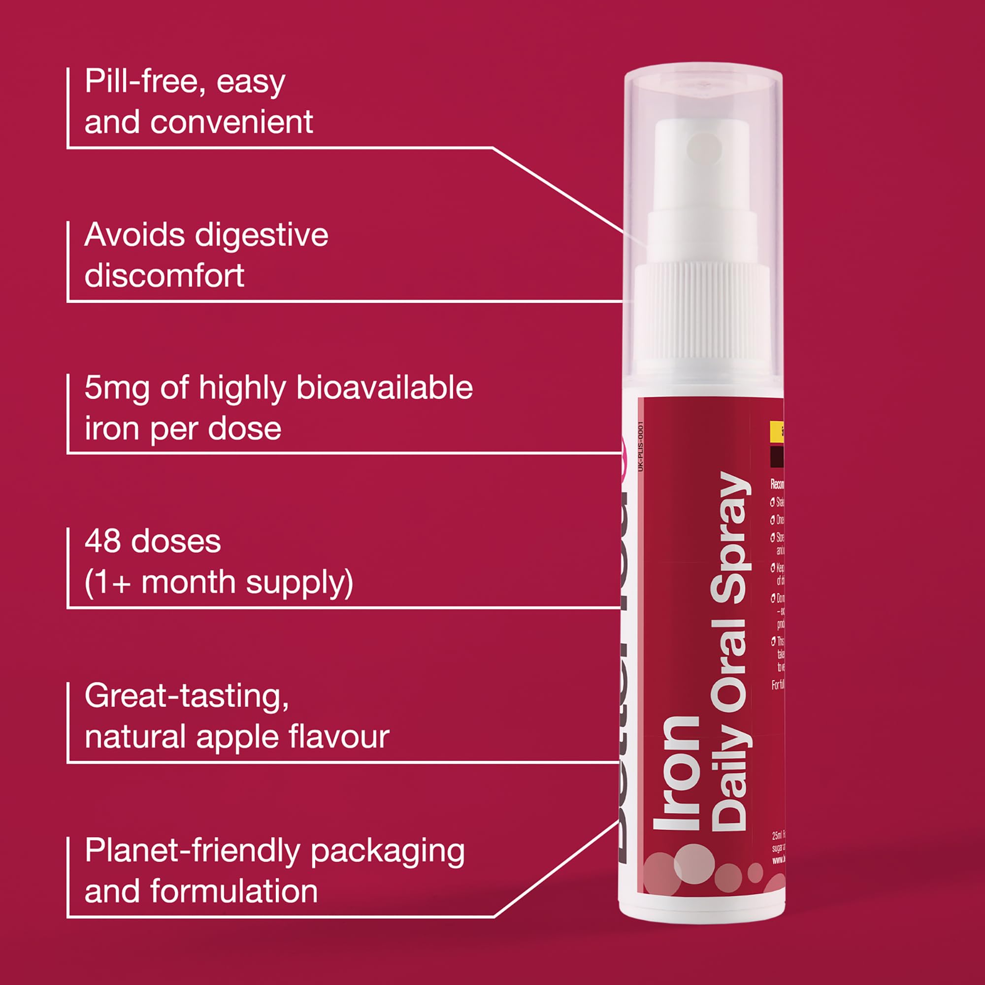 Mua BetterYou Iron 5 Oral Spray - Natural Liquid Vitamin Supplement ...