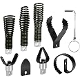 8-Piece Drain Snake Drill Attachment, Cutter and Auger Set, Compatible ...