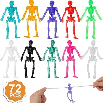 Amazon.com: Konsait 72 Pack Stretchy Skeletons Stretchy Toys Bulk Set ...