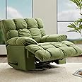 Amazon.com: SITJOY Oversized Rocker Recliner Chair, Manual Swivel ...