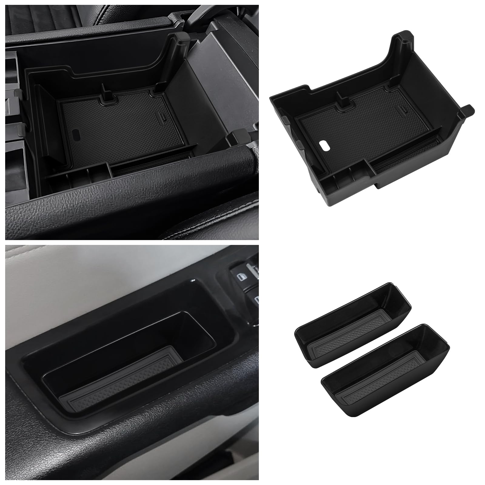 Karltys 3PCS Center Console Organizer Tray Front Door Side Storage Box ...