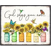Amazon.com: God Says You Are Wall Art - Christian Affirmations ...