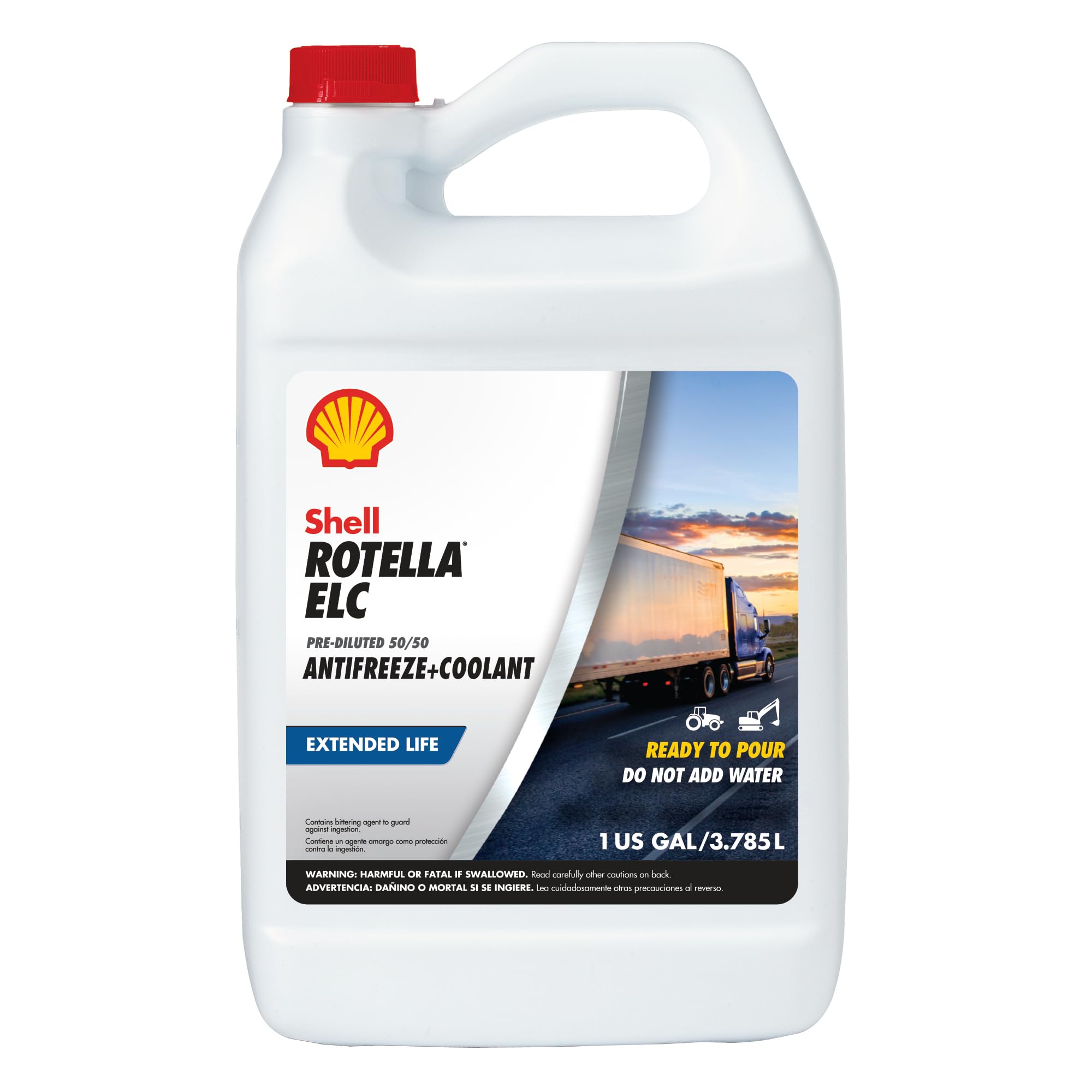 Shell Rotella Extended Life ELC Anti-Freeze + Coolant, Pre-Diluted 50/ ...