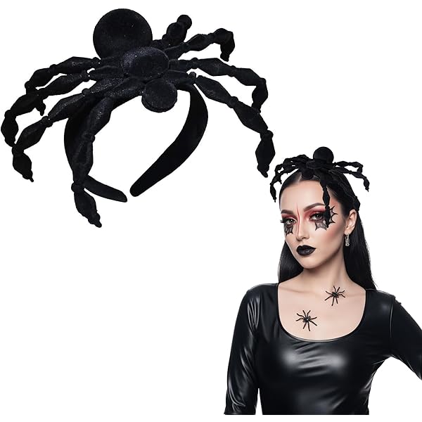 Witch Headband Women BAINFE Halloween Headband Spider Headdress ...