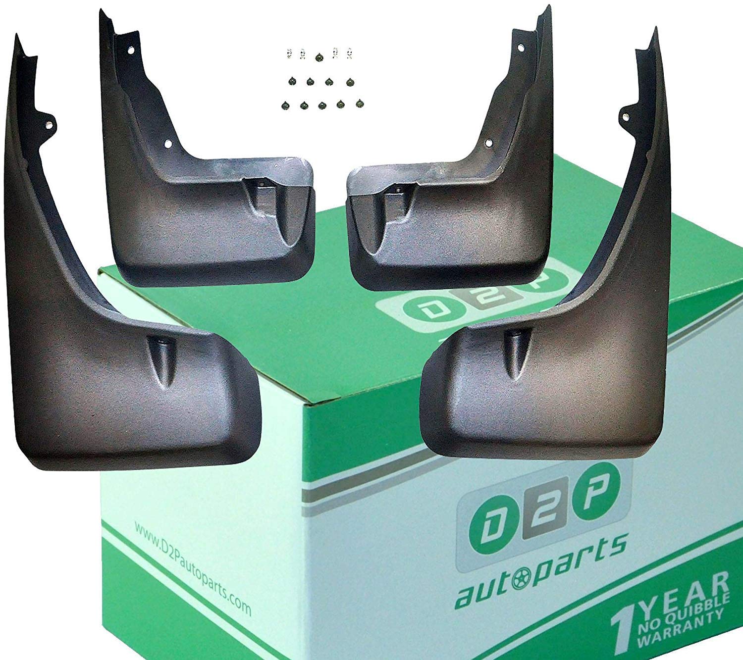 D2P KIT LAND ROVER FREELANDER 2 FRONT & REAR MUDFLAP SET MUD FLAPS ...