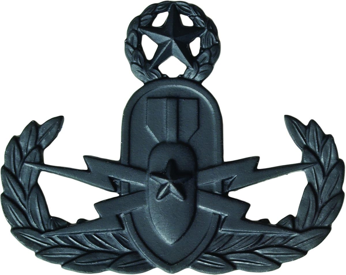 Amazon.com: Black Metal Master EOD Explosive Ordnance Disposal Badge ...