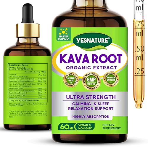 Zooawa Kava Kava Root Extract Supplement – High Potency Liquid Drops ...