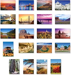 Amazon.com : AMERICA THE BEAUTIFUL postcard set of 20. Post card ...