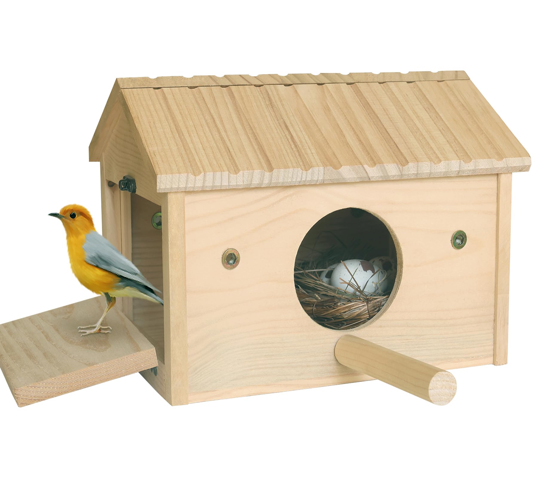 Mua HiCaptain Bird Nesting Box Wooden Cockatiel Breeding Nest for Cages ...