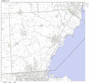 Amazon.com: Monroe County, Michigan MI ZIP Code Map Not Laminated: Home ...