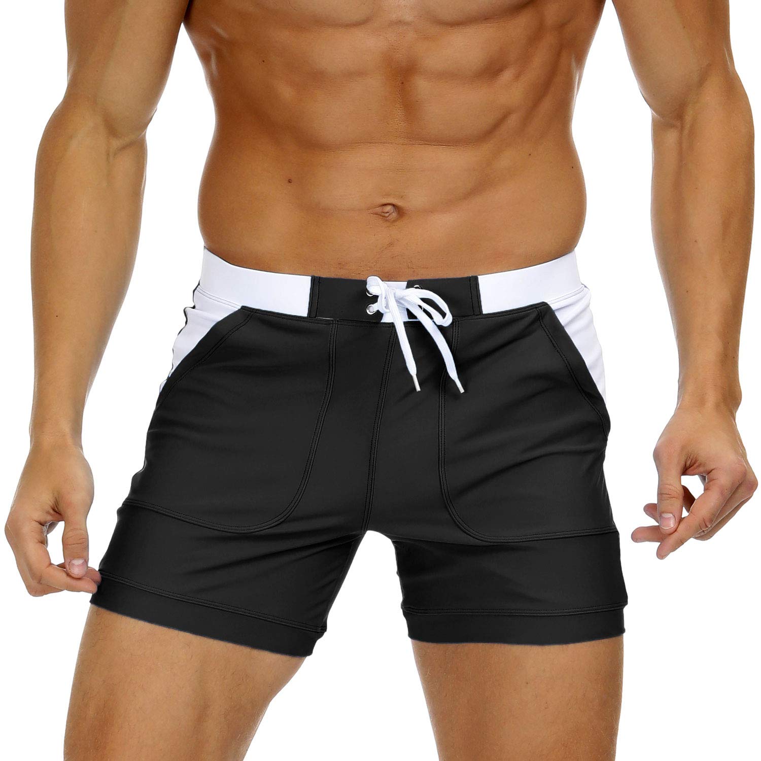 MAGNIVIT Men's Swimwear Basic Swimming Trunk Surf Shorts Swimsuits with ...