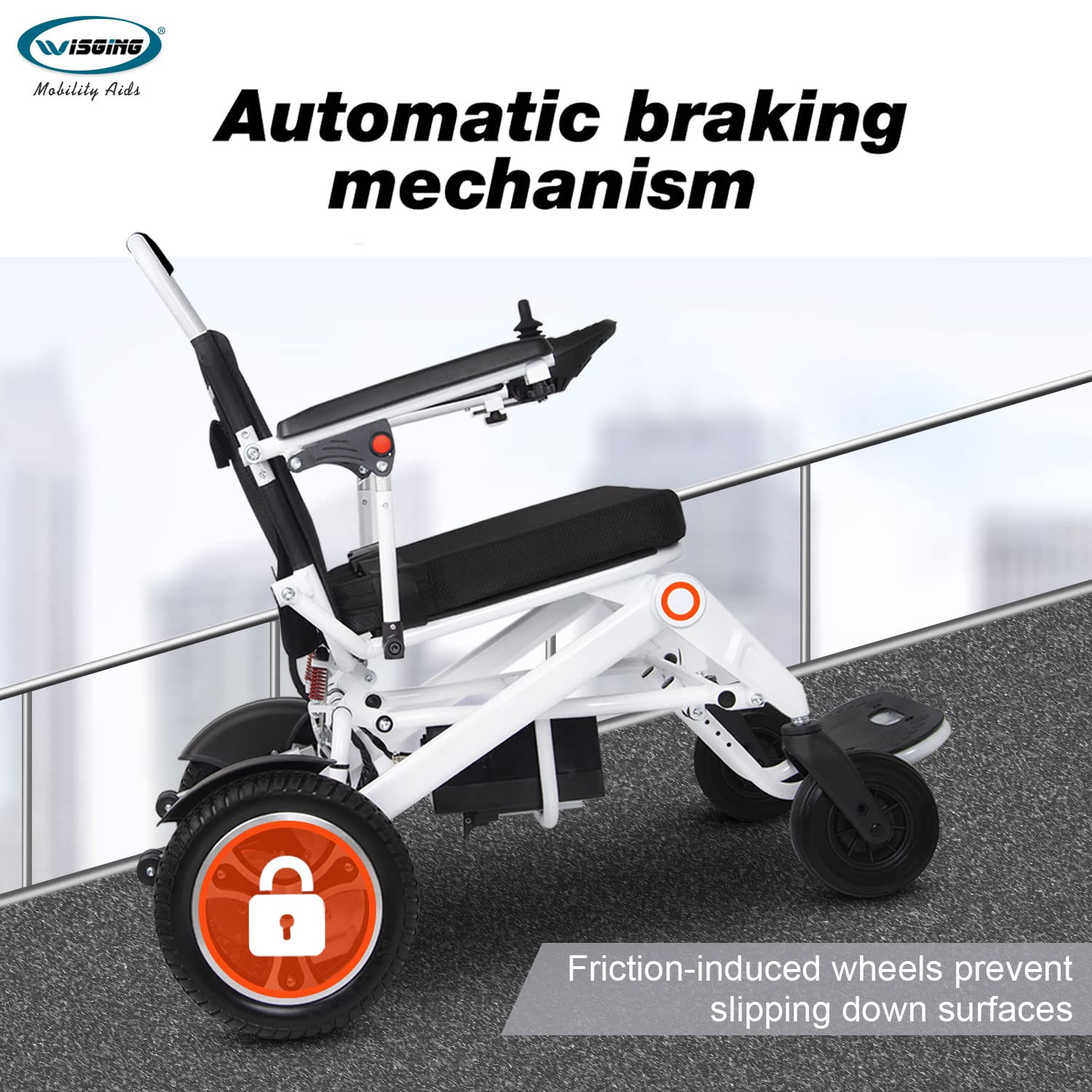 Mua WISGING Folding Electric Wheelchair - Lightweight Foldable Power ...