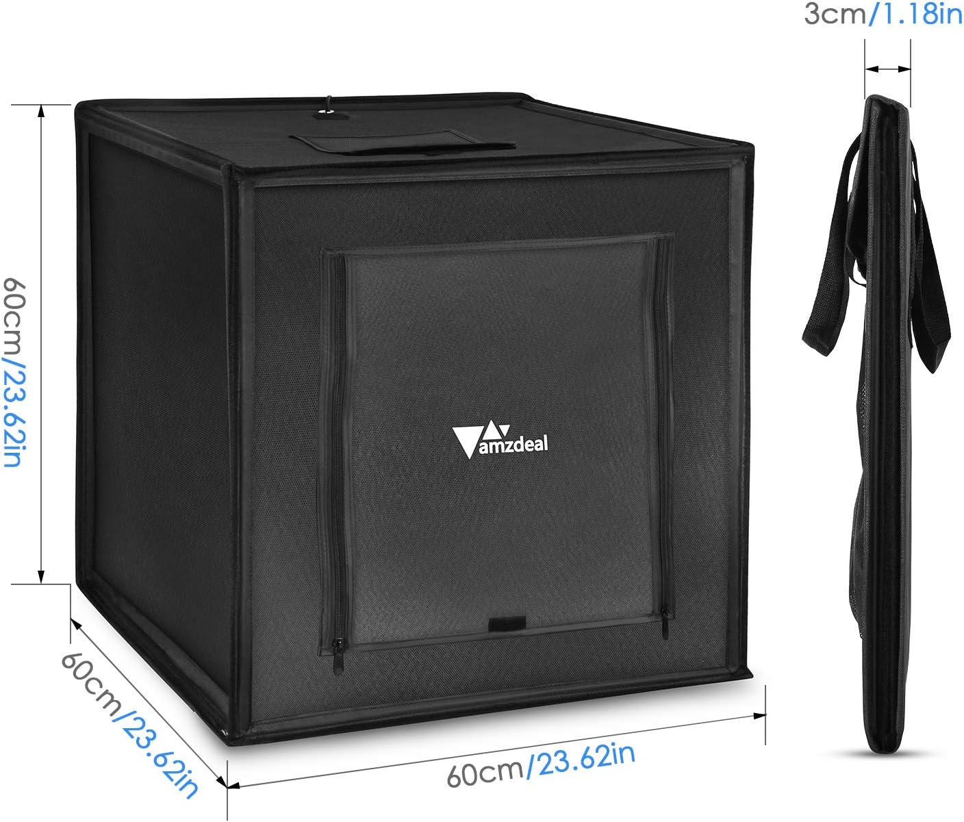 Amzdeal Portable Photo Studio 24″ x 24″/ 60 * 60cm Light Tent Photo ...