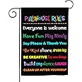 Amazon.com : VOTANTA Playhouse Rules Garden Flag For Kids Colorful ...