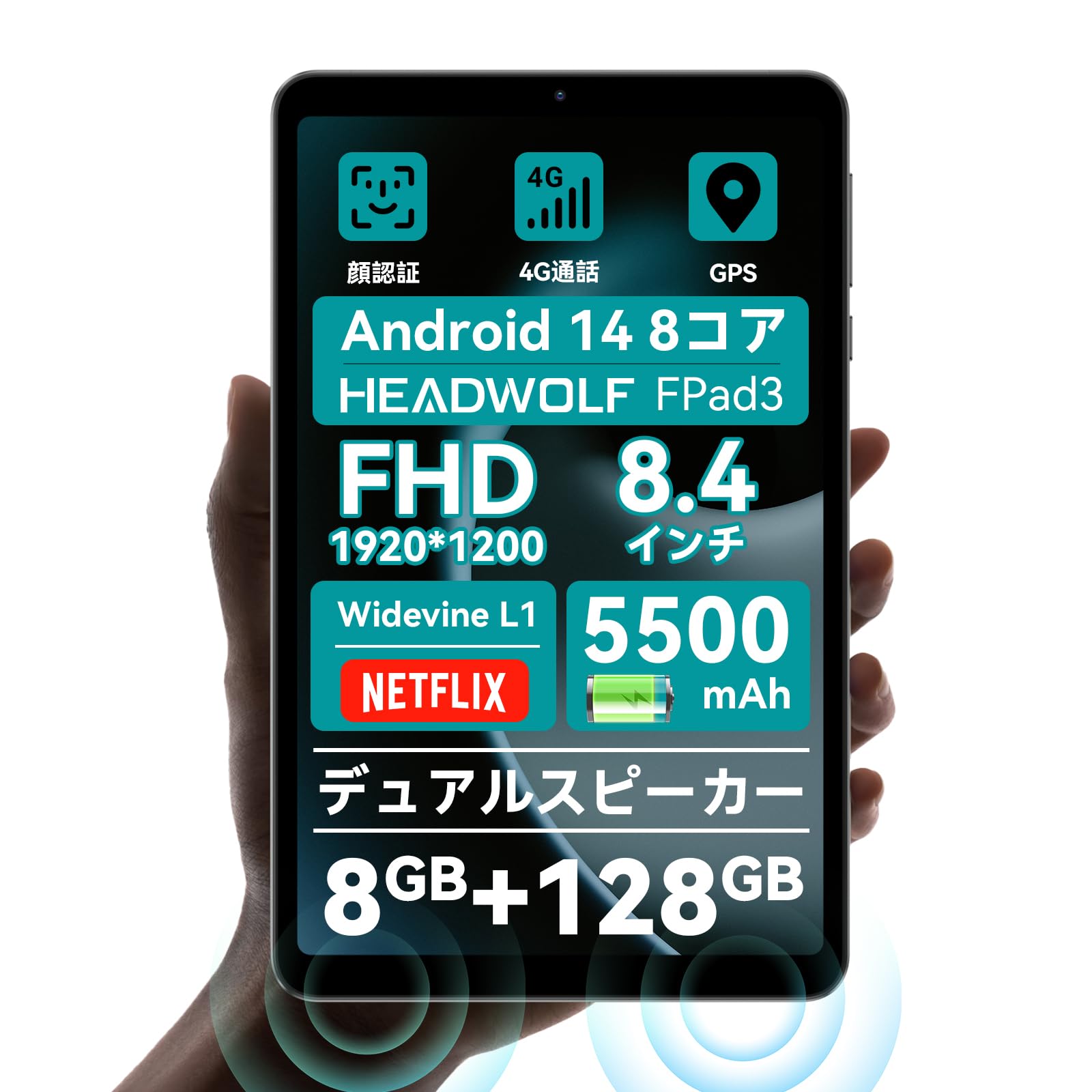 Mua Widevine L1 Compatible Android 14 Tablet, Headwolf FPad3 Tablet 8.4", 8 Core CPU T616+Mali ...