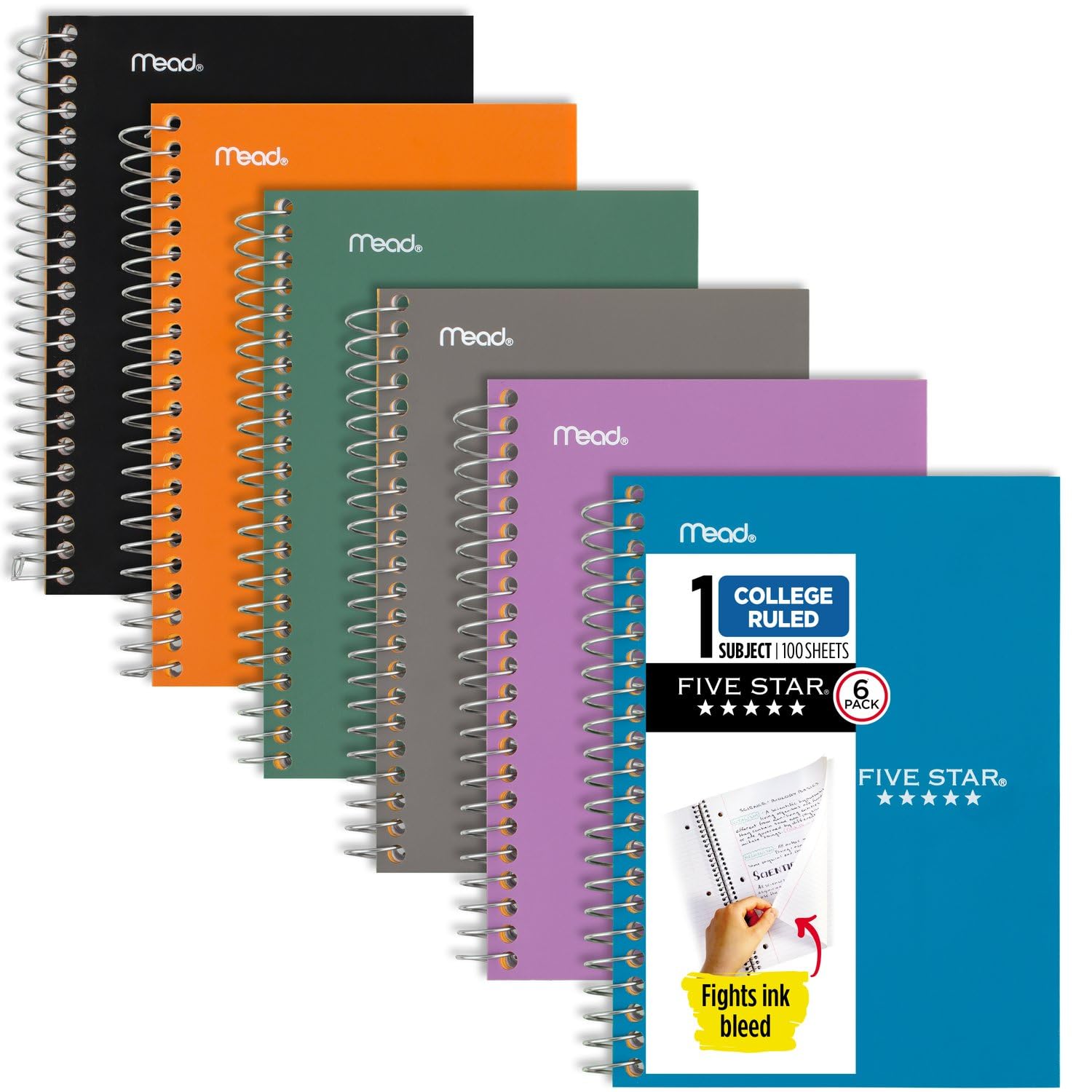 Mua Five Star Personal Size Spiral Notebooks, 6 Pack, 1 Subject ...