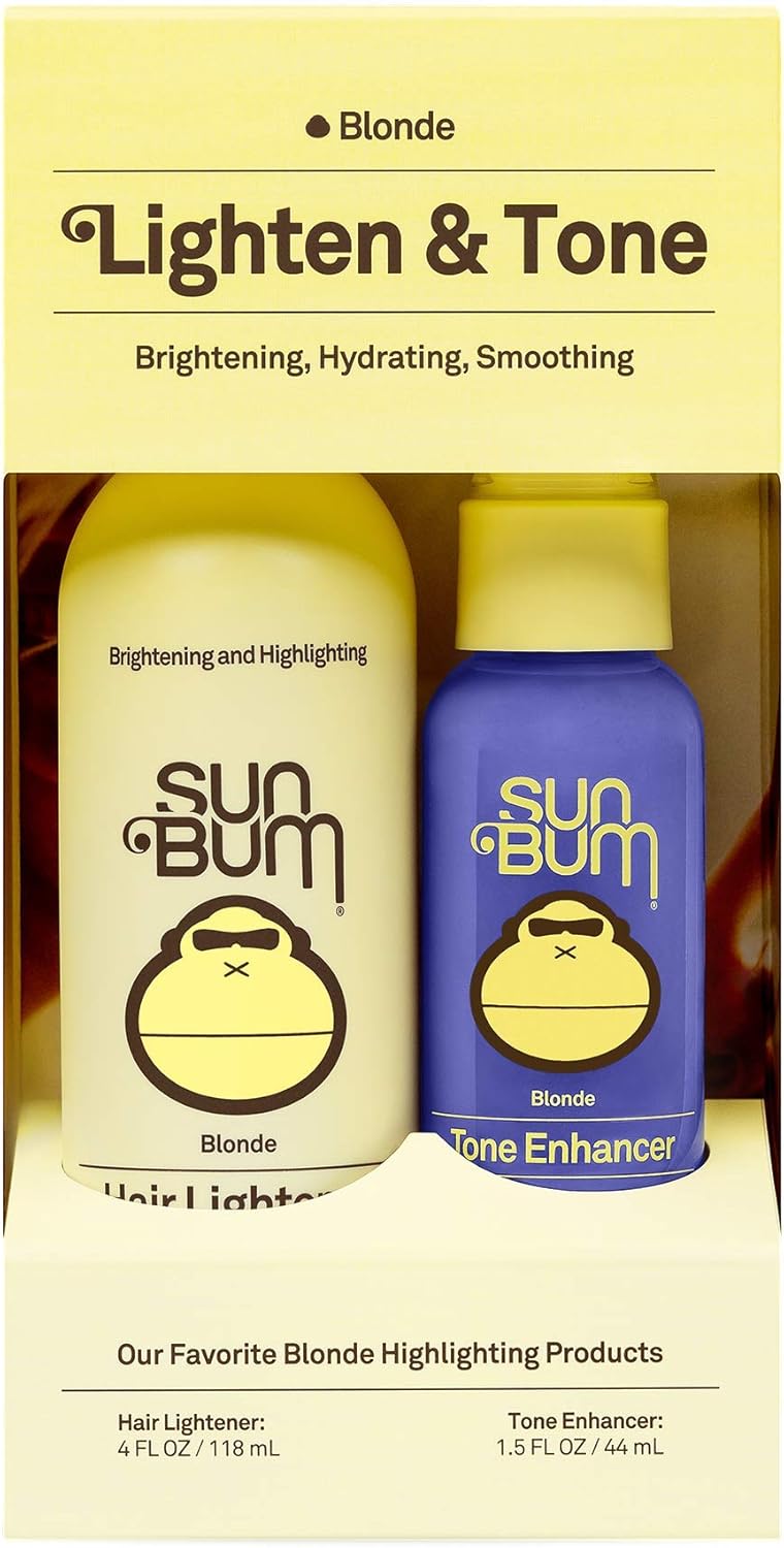 Sun Bum Lighten and Tone Kit | Blonde Hair Lightener and Tone Enhancer ...