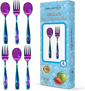 Amazon.com: Stainless Steel Kids Silverware Set - Child and Toddler ...