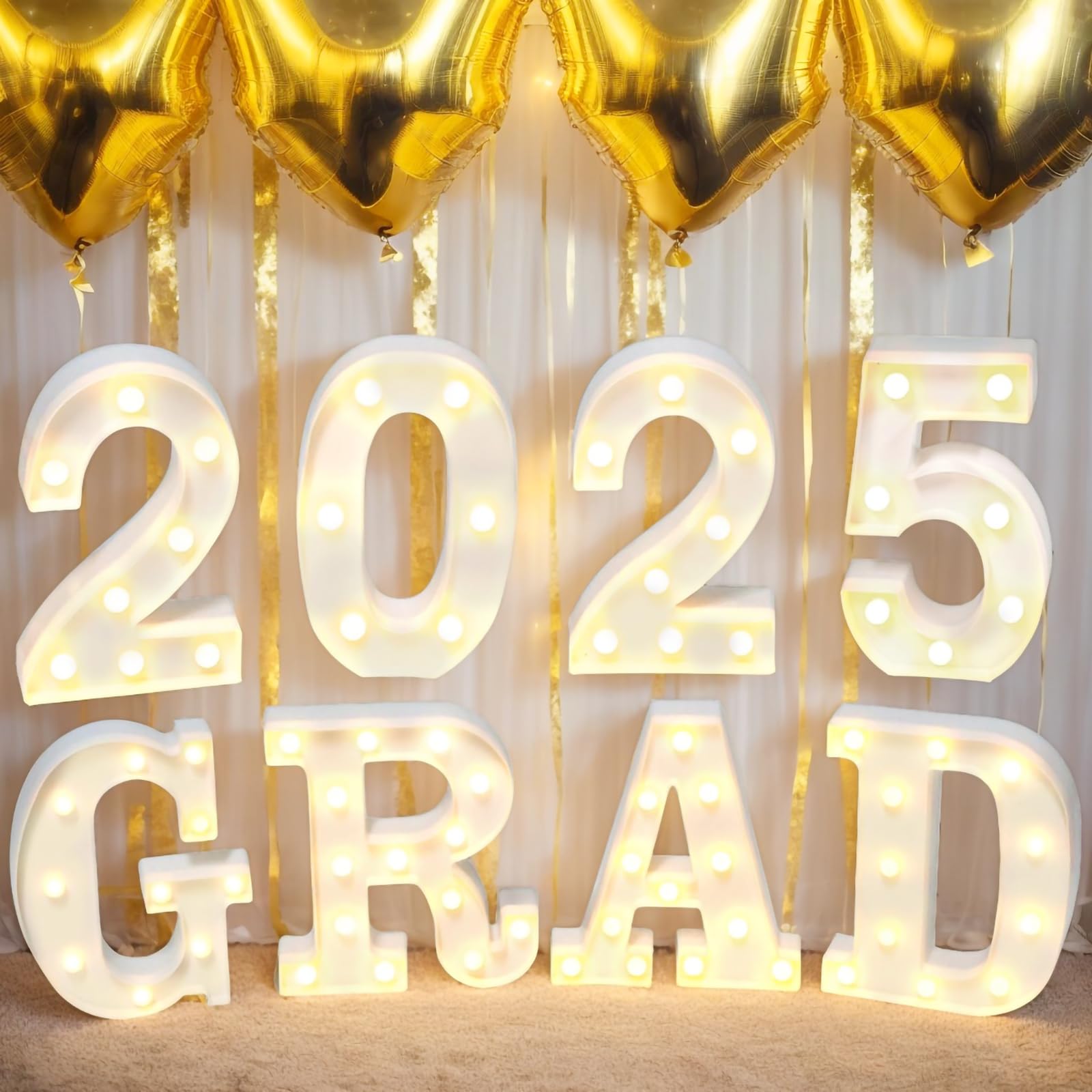 Graduation Decorations 2025: 8 LED Light Up Class of 2025 Ornaments ...