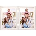 Amazon.com - Giftgarden 5x7 Double Picture Frame White with Tempered ...